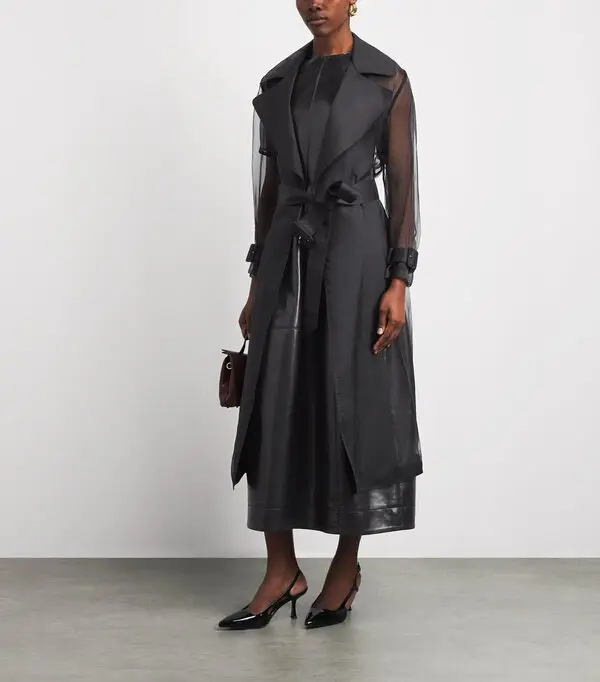 Alice + Olivia Sheer Silvia Trench Coat
