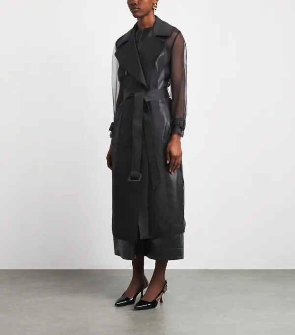 Alice + Olivia Sheer Silvia Trench Coat