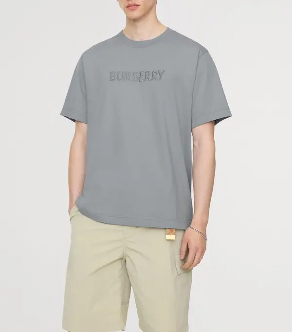 Burberry Cotton Logo T-shirt - Grey