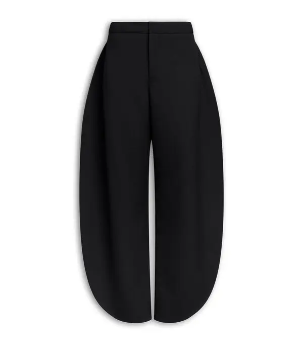 Alaïa Virgin Wool Petal Trousers - Black