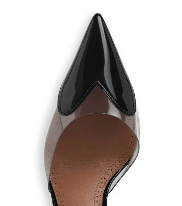 Alaïa Leather-pvc Le Coeur Wedge Mules