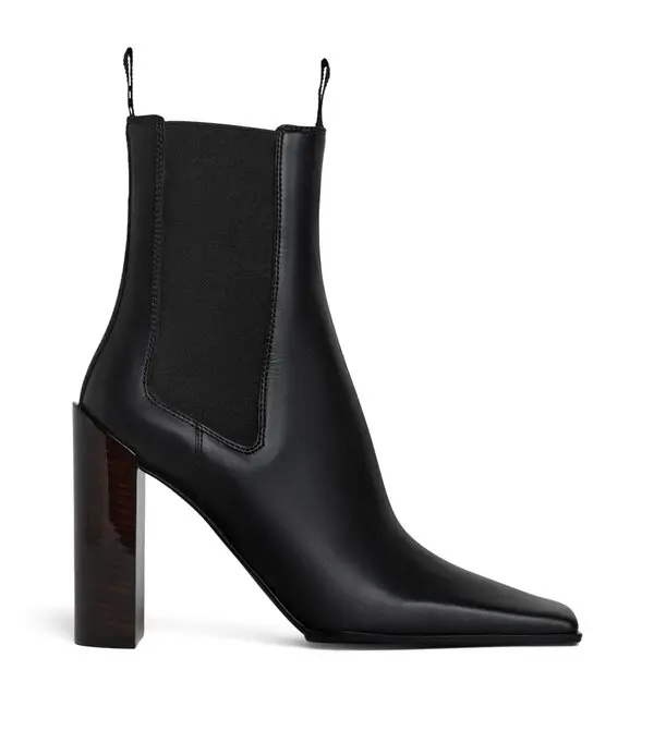 Alaïa Leather Heeled Chelsea Boots - Black