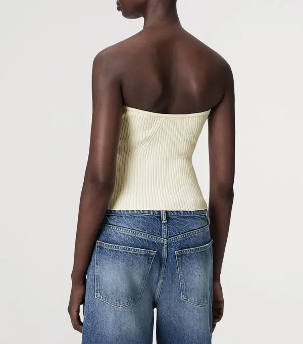 ALLSAINTS Knitted Bandeau Top - White