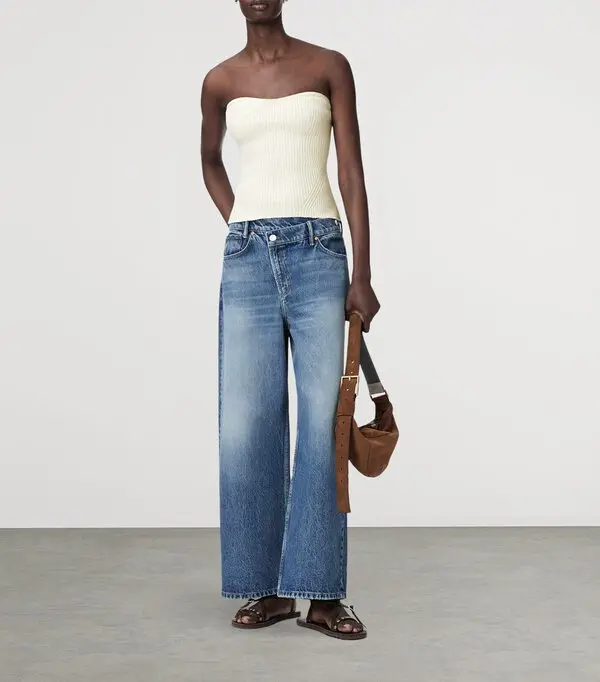 ALLSAINTS Knitted Bandeau Top - White