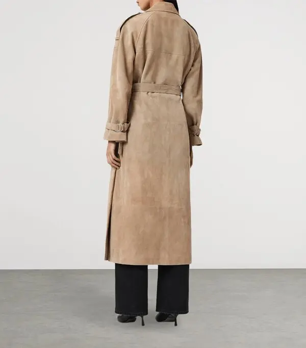 ALLSAINTS Suede Reed Trench Coat