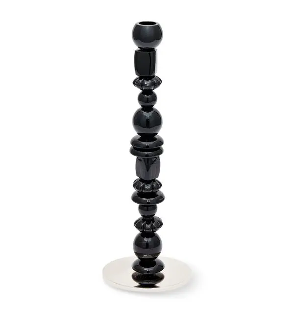 POLSPOTTEN Small Beads Candle Holder - Black