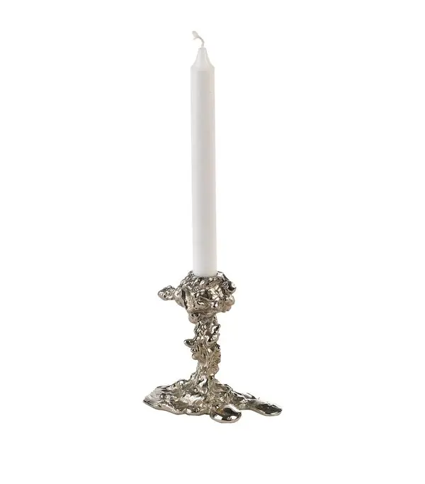 POLSPOTTEN Small Drip Candle Holder - Silver