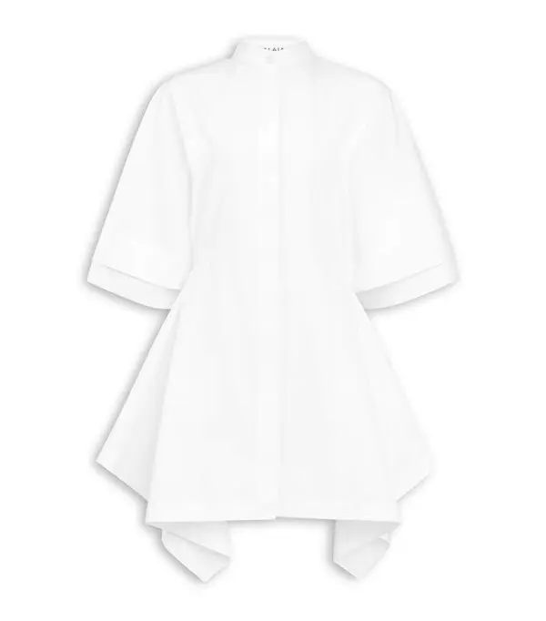 Alaïa Paneled Mini Shirt Dress - White