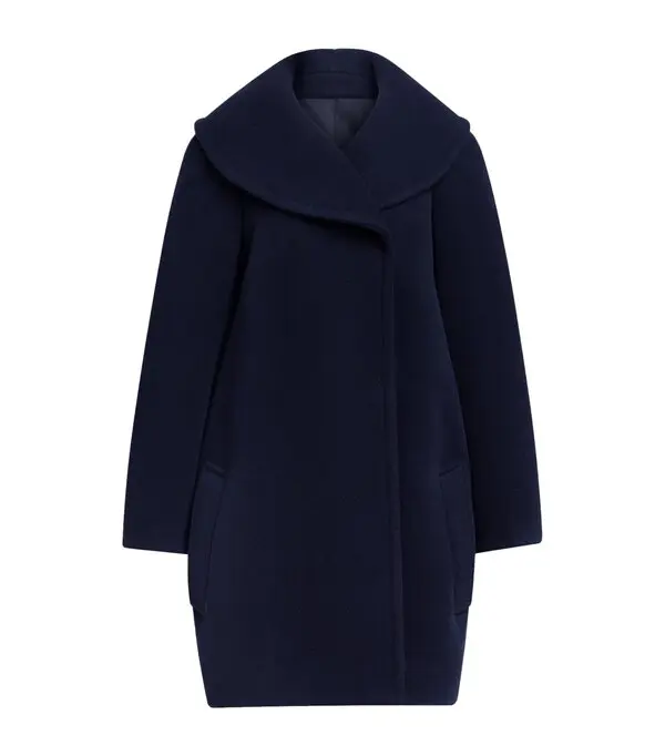 Alaïa Wool Caban Coat - Blue