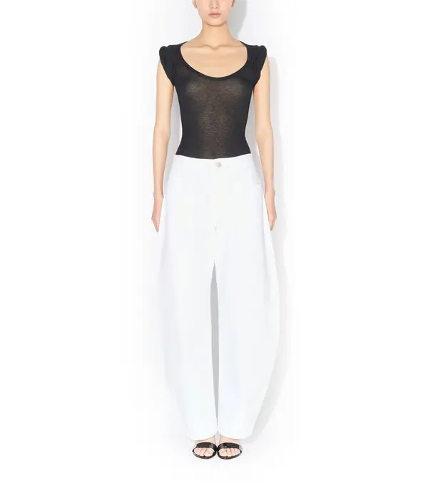 Alaïa Ribbed Bodysuit - Clear