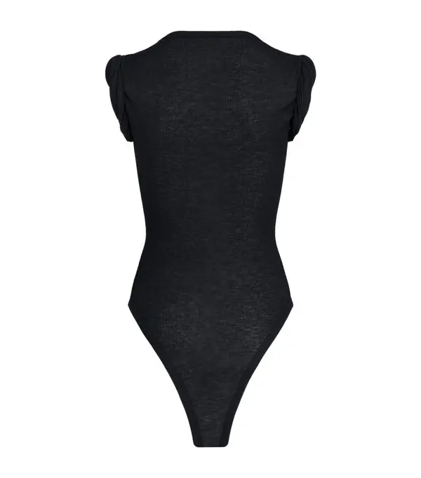 Alaïa Ribbed Bodysuit - Clear