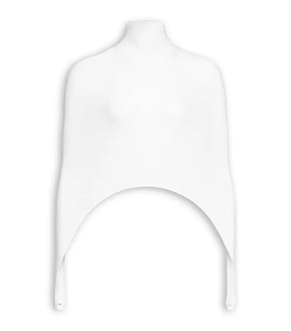 Alaïa Silk-knit Tension Top - White