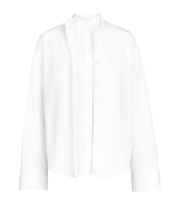 Alaïa Cotton Poplin Layered Shirt - White