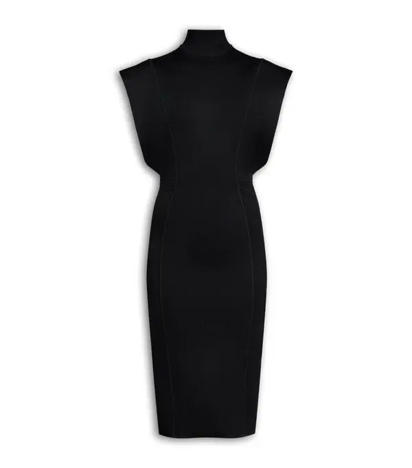 Alaïa Midi Pencil Dress - Black