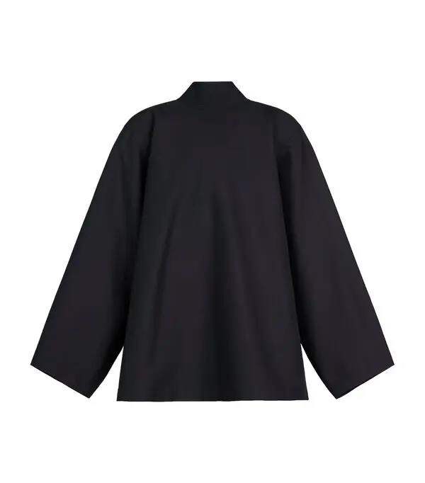 Alaïa Cotton Poplin Reverse Jacket - Black