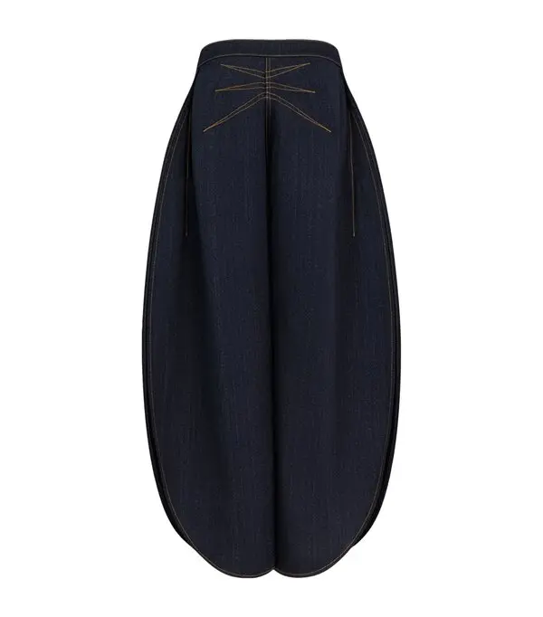 Alaïa Wool Petal Jeans - Blue