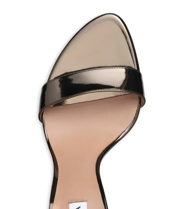 Alaïa Metallic Leather Cone Sandals 110 - Brown