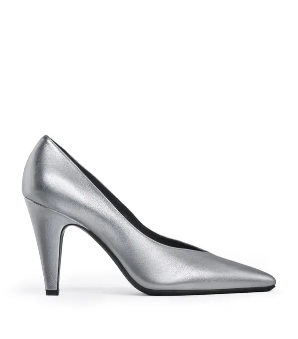 Alaïa Metallic Leather Cone Pumps 90 - Black