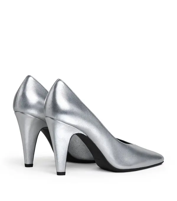 Alaïa Metallic Leather Cone Pumps 90 - Black