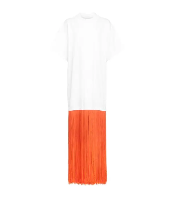 Alaïa Cotton Fringe T-shirt - White
