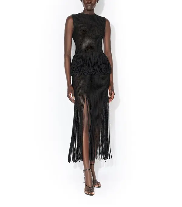 Alaïa Mesh Peplum Tank Top