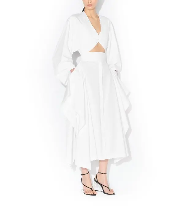 Alaïa Cotton Poplin Midi Dress