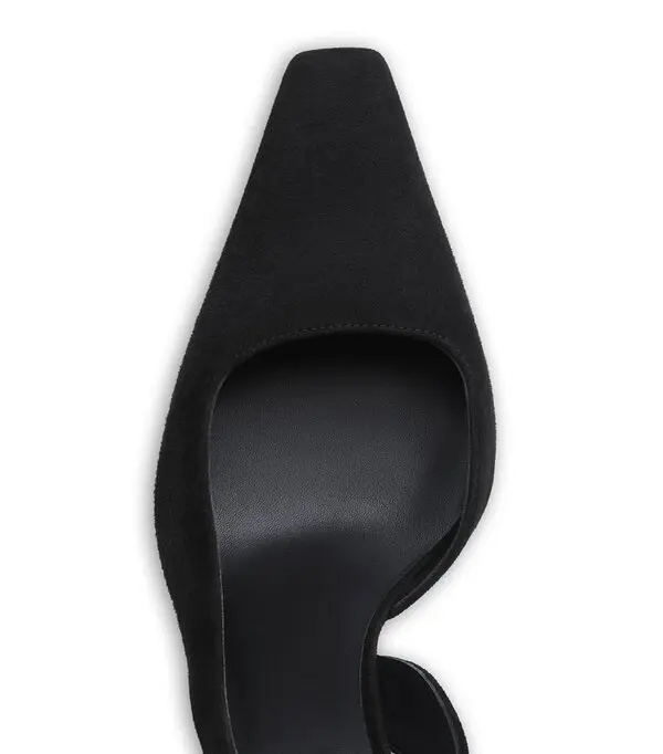 Alaïa Suede Wedge Slingback Heels