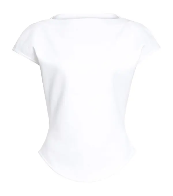 Alaïa Boat-neck T-shirt - White