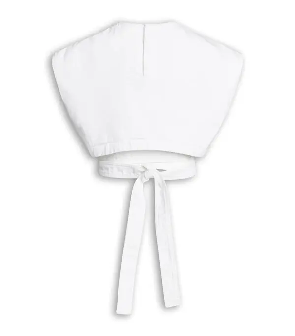 Alaïa Denim Belted Crop Top - White