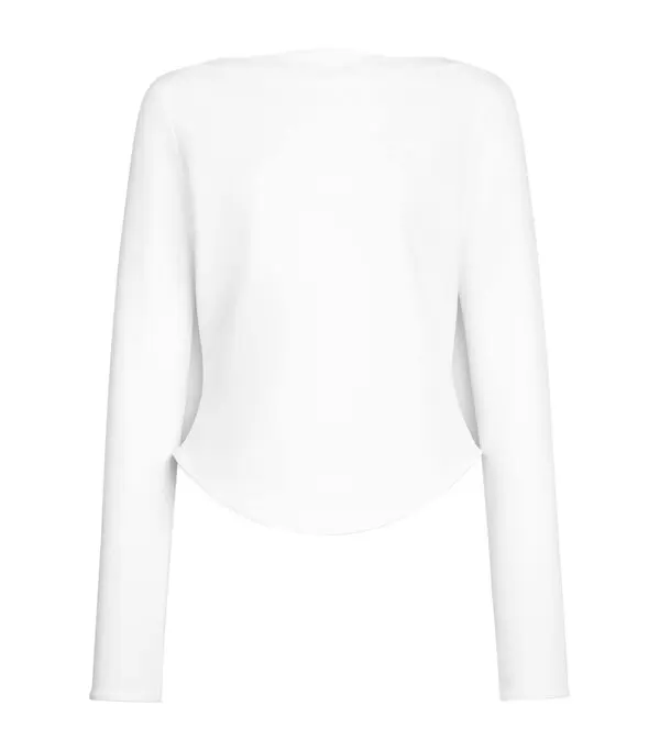 Alaïa Long-sleeve Boat-neck T-shirt - White