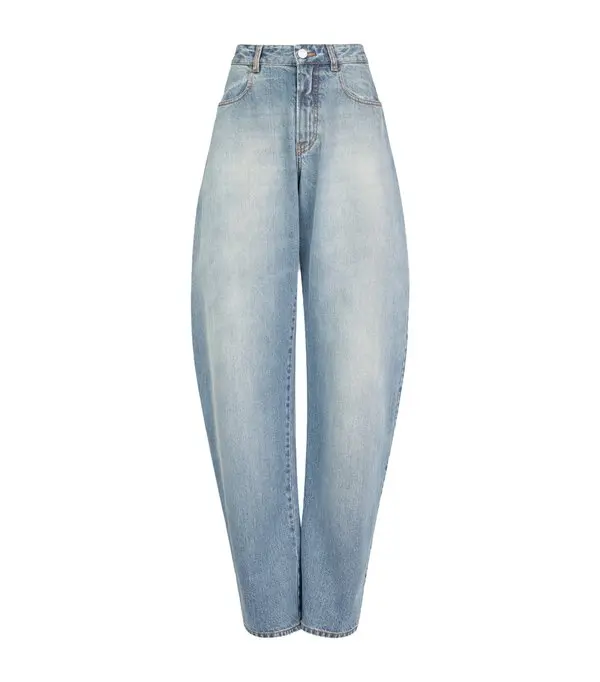 Alaïa Japanese Denim Balloon Jeans - Blue