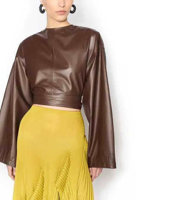 Alaïa Asymmetric Pleated Skirt - Yellow
