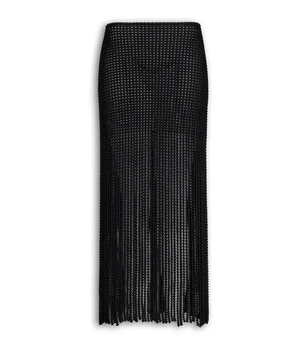 Alaïa Semi-sheer Maxi Skirt - Black