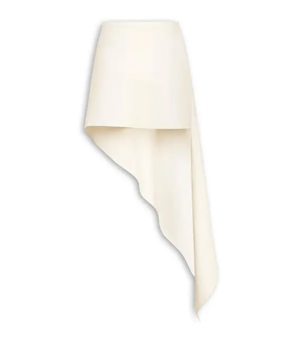 Alaïa Asymmetric Pointed Skirt - Red