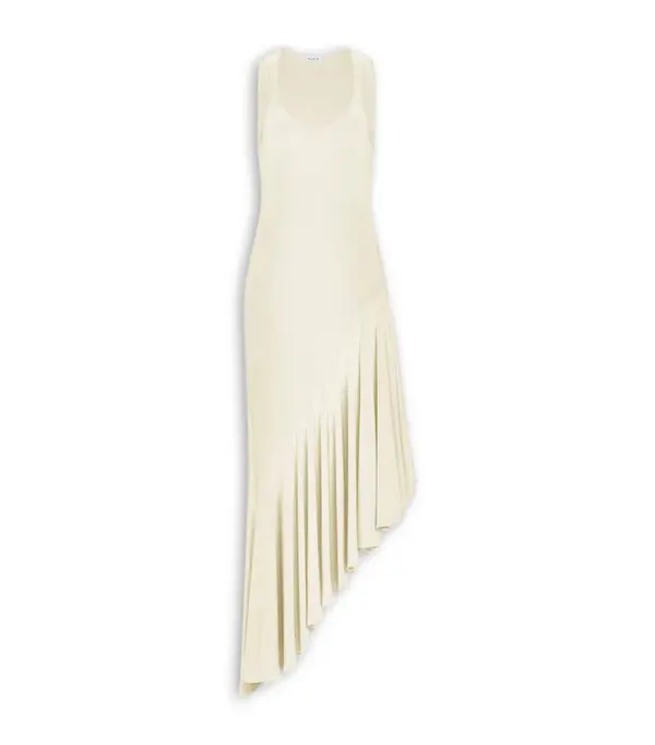 Alaïa Jersey Asymmetric Midi Dress - White