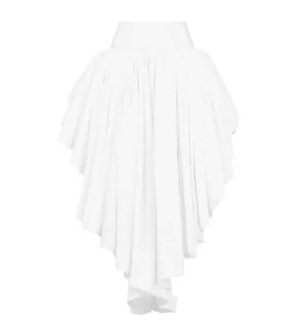 Alaïa Asymmetric Maxi Skirt - White