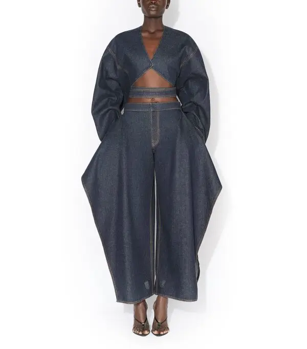 Alaïa Flap Open-leg Jeans