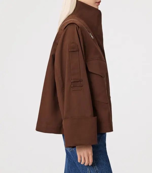 ALLSAINTS Cotton Leighton Utility Jacket - Brown