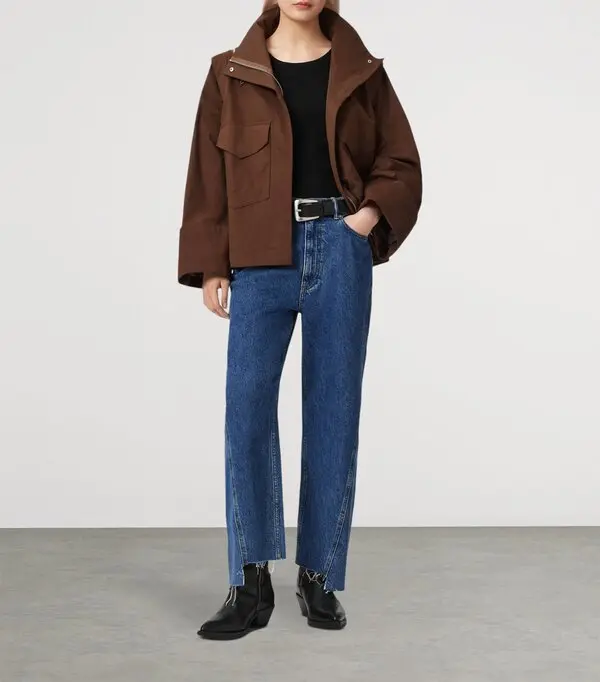 ALLSAINTS Cotton Leighton Utility Jacket - Brown