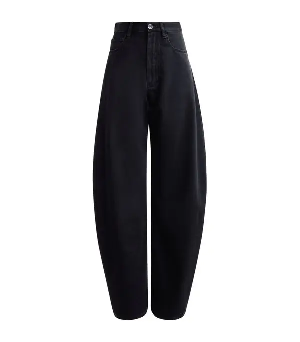 Alaïa Round Wide-leg Jeans - Black