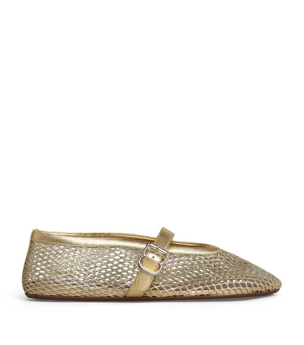 Alaïa Mesh Ballet Flats - White