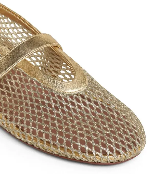 Alaïa Mesh Ballet Flats - White