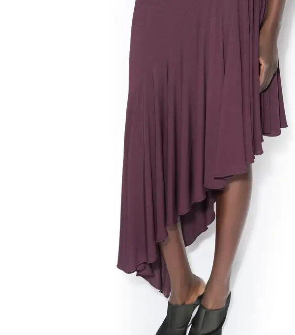 Alaïa Asymmetric Midi Dress - Red