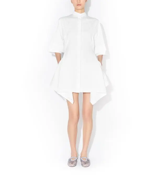 Alaïa Paneled Mini Shirt Dress