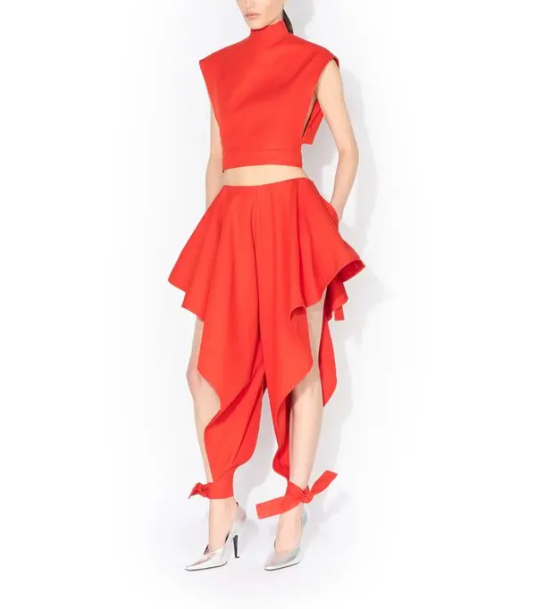 Alaïa Belted Crop Top