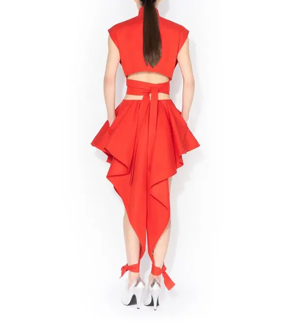 Alaïa Belted Crop Top
