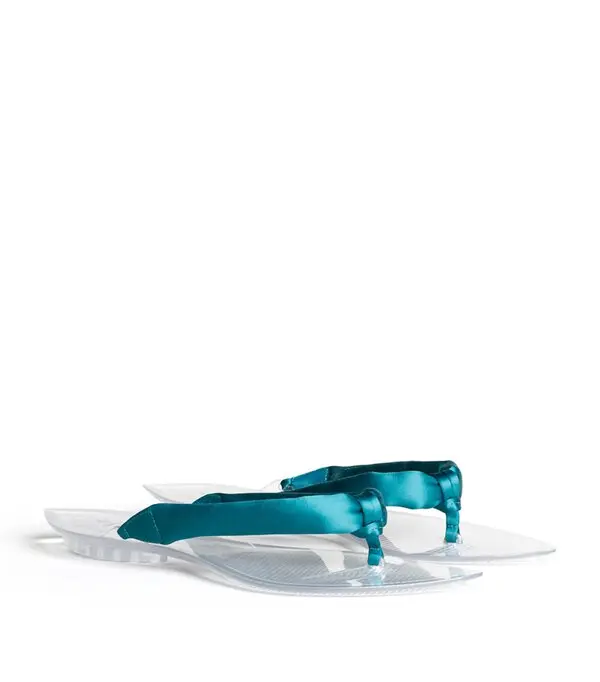 Alaïa Invisible Thong Flip Flops - Blue