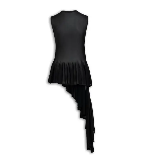 Alaïa Asymmetric Godet Tank Top