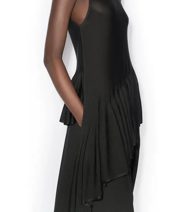 Alaïa Asymmetric Godet Tank Top