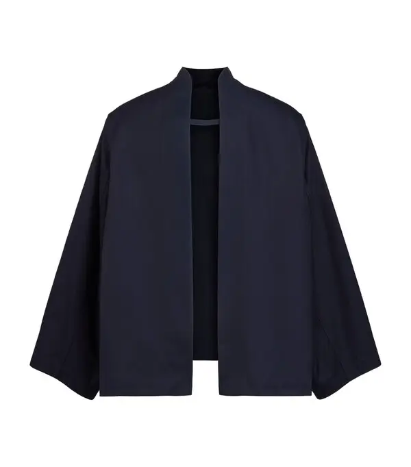 Alaïa Cotton-satin Reverse Jacket - Blue